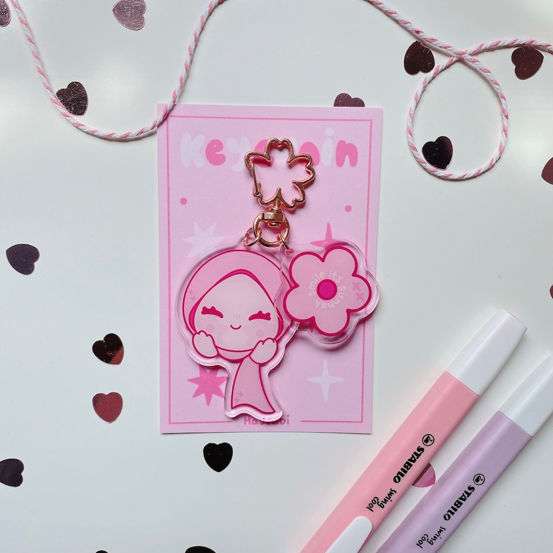 Smile Its Sunnah Keychain - Hijabi Keychain - Islamic Keychain ...