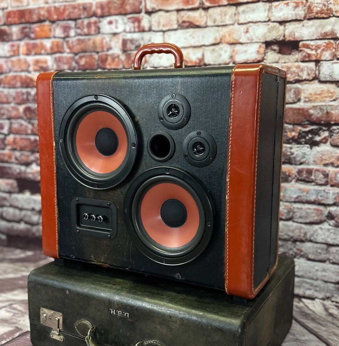 Bluetooth Boombox Speakers Vintage Suitcase - Etsy
