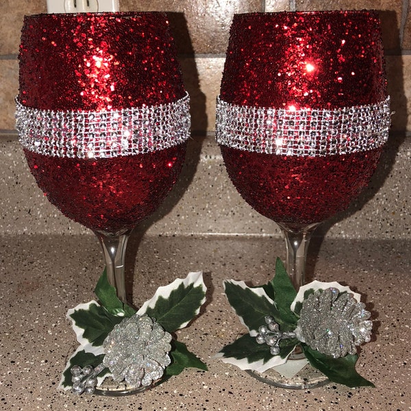 Glitter Glasses - Etsy