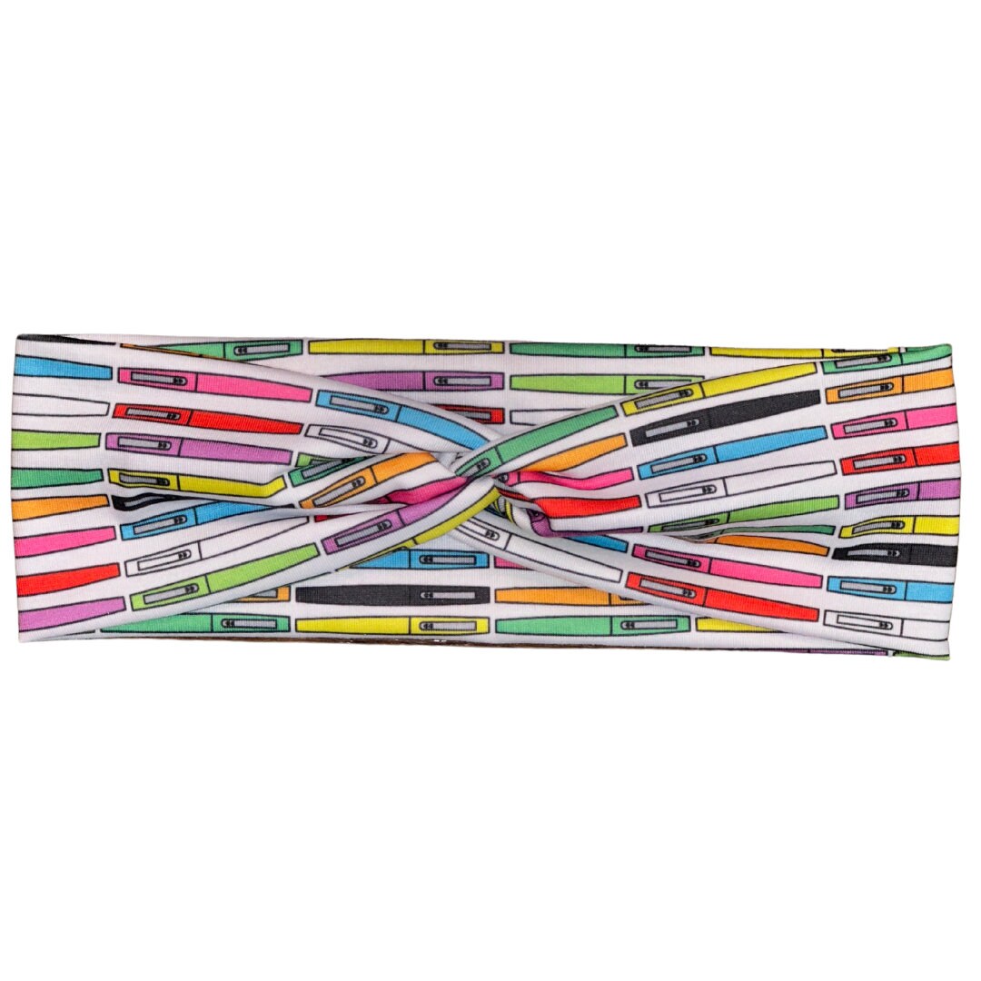Teacher Pens Fun Adult Headband Knotted Headband Hard Headand Teacher ...