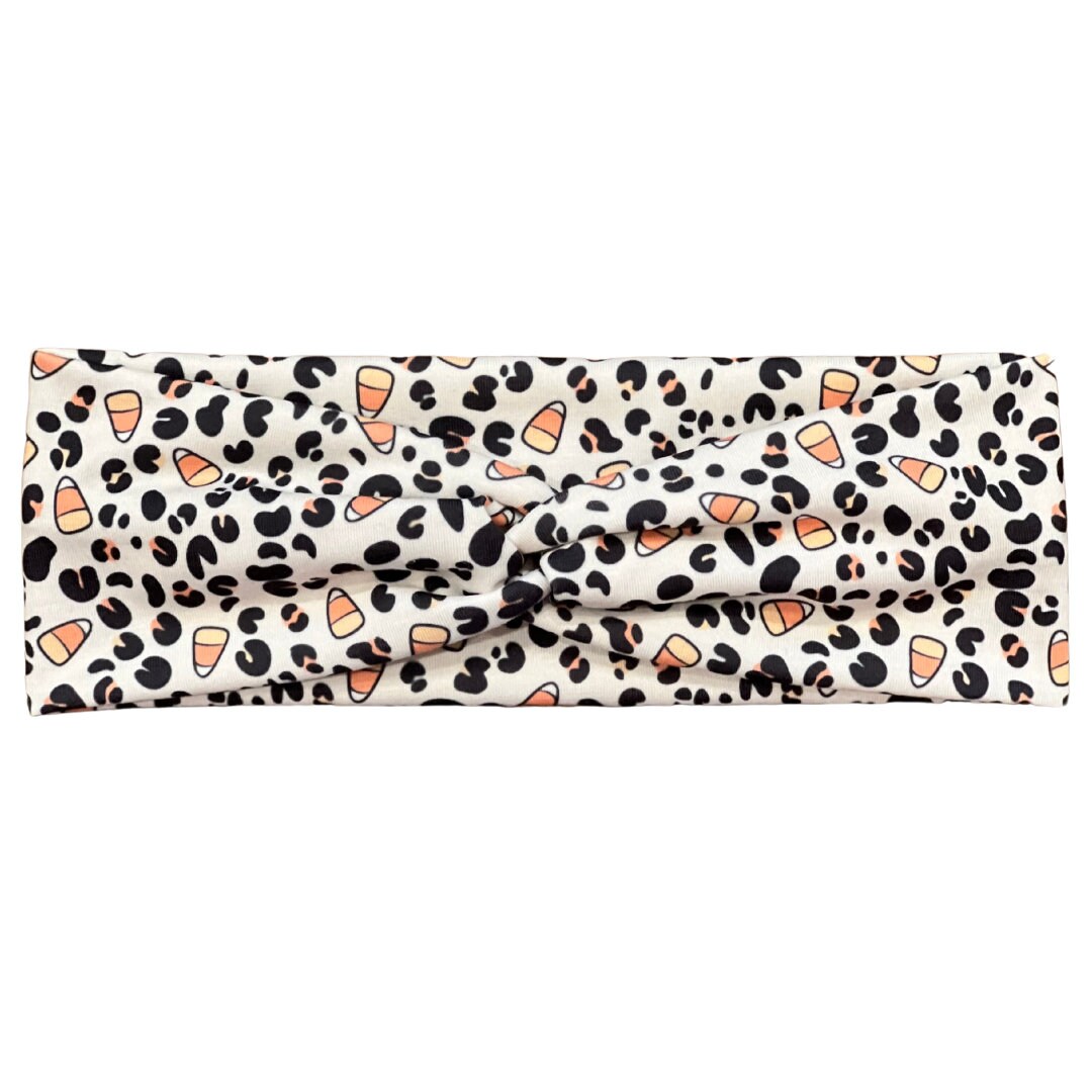 Candy Corn Leopard Adult Headband Knot Accessory Scrunchie - Etsy