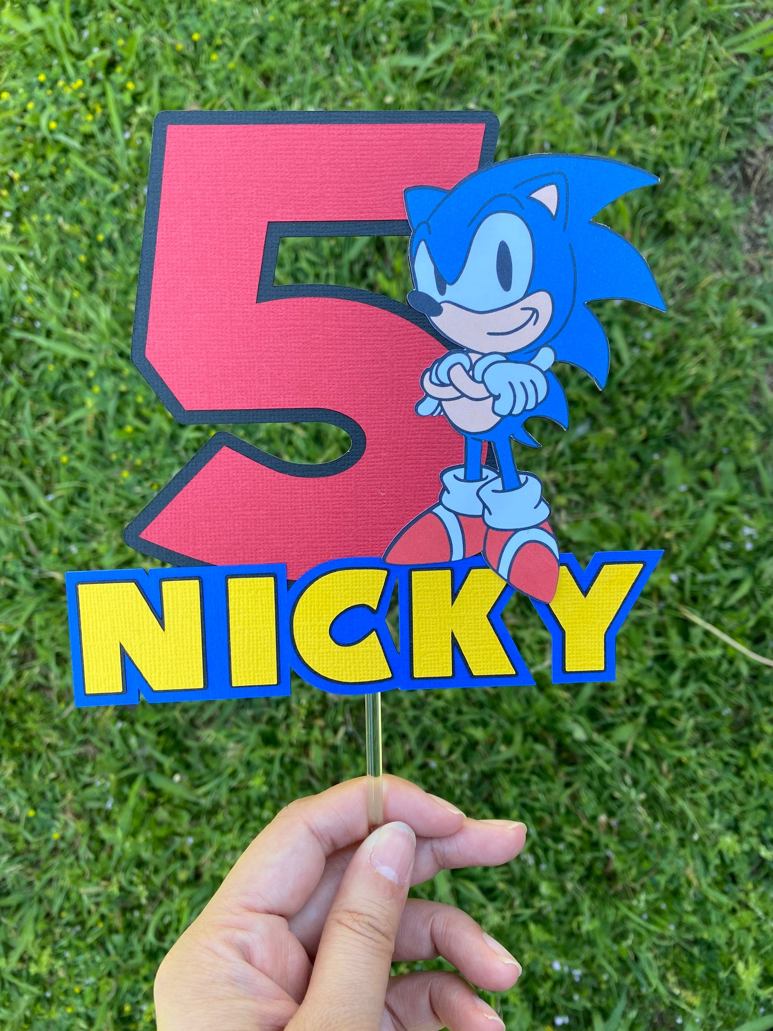 Sonic Cake Topper Sonic Topper Sonic Theme Birthday Party | Etsy
