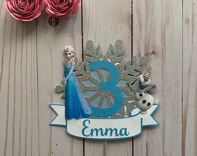 Frozen Cake Topper Elsa Cake Topper Frozen Birthday Frozen - Etsy
