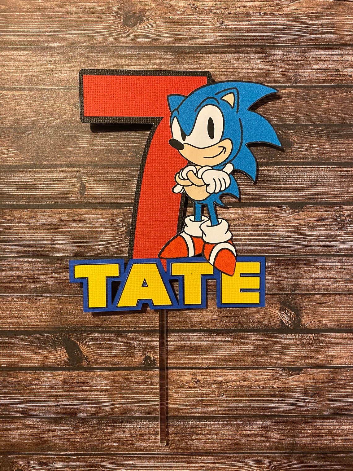 Sonic Cake Topper Sonic Topper Sonic Theme Birthday Party | Etsy