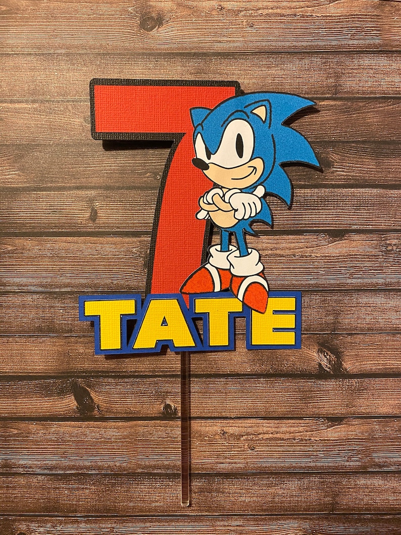 Sonic Cake Topper Sonic Topper Sonic Theme Birthday Party - Etsy