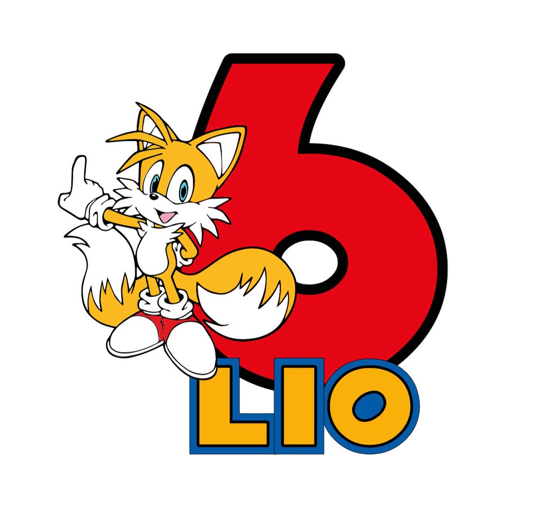 Tails Cake Topper, Sonic Topper, Sonic Theme Birthday Party, Sonic ...
