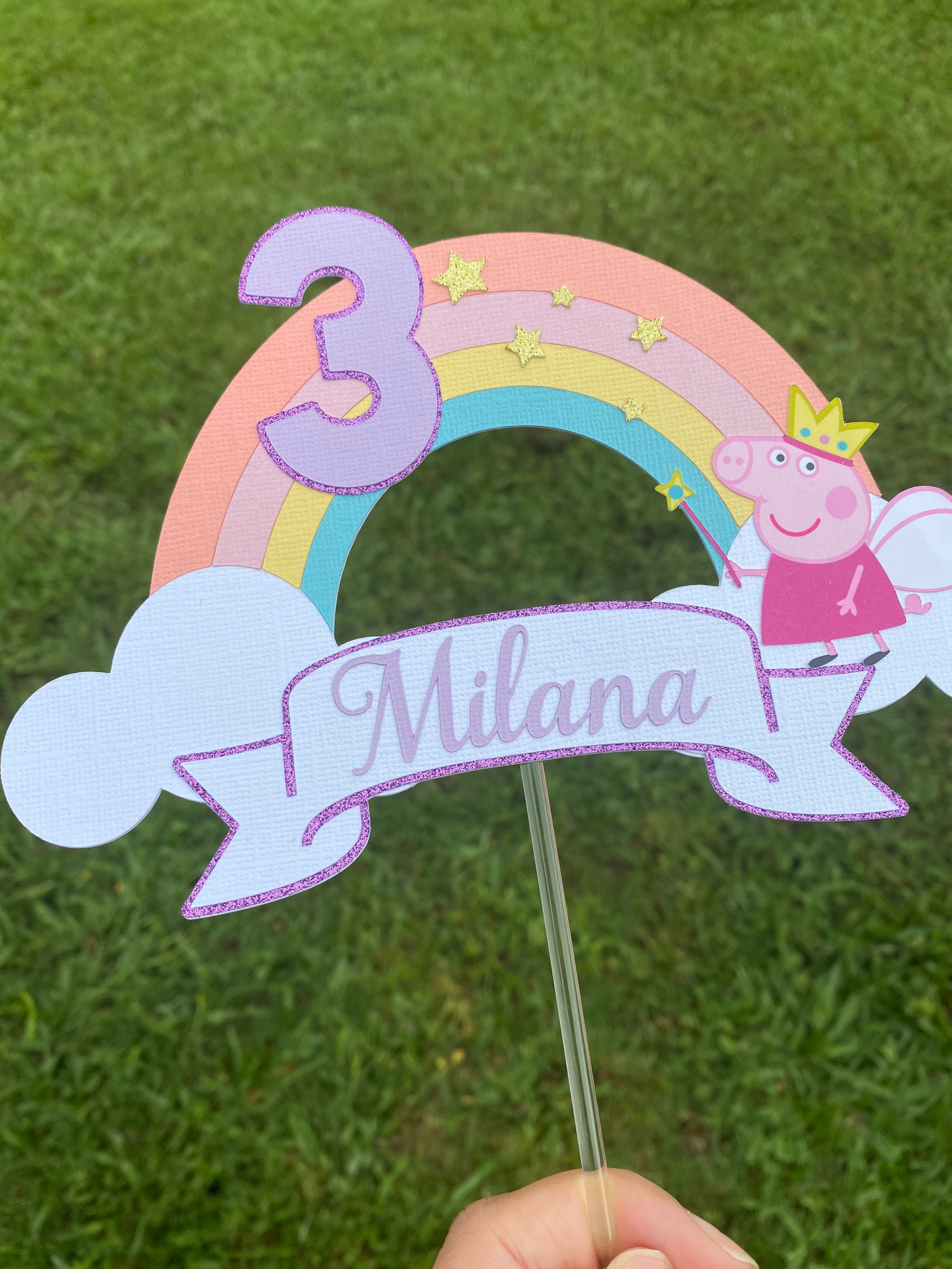 Peppa Pig Cake Topper Peppa Cake Topper Peppa Pig Birthday - Etsy