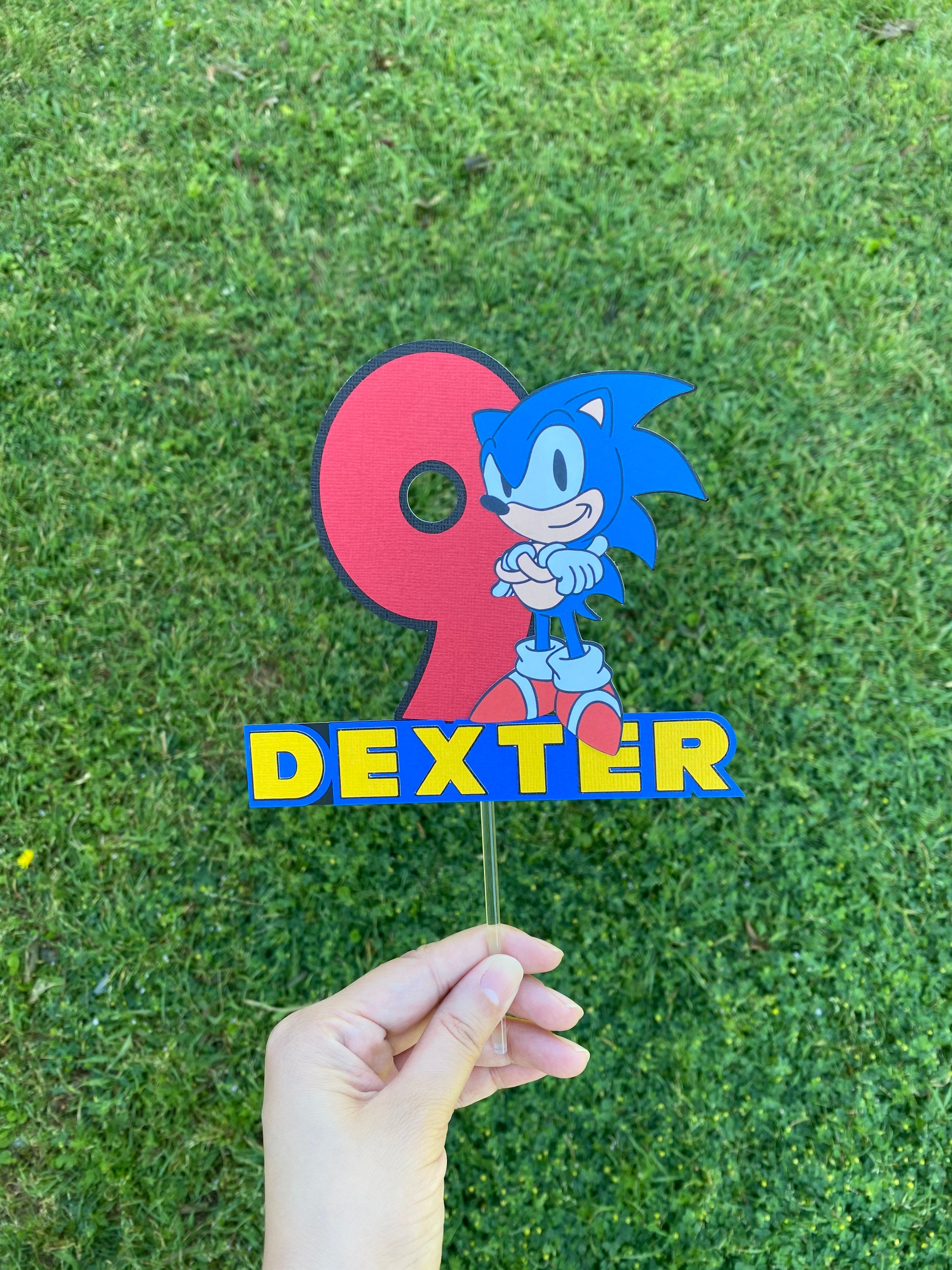 Sonic Cake Topper Sonic Topper Sonic Theme Birthday Party | Etsy