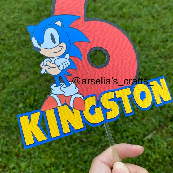 Sonic Cake Topper - Etsy