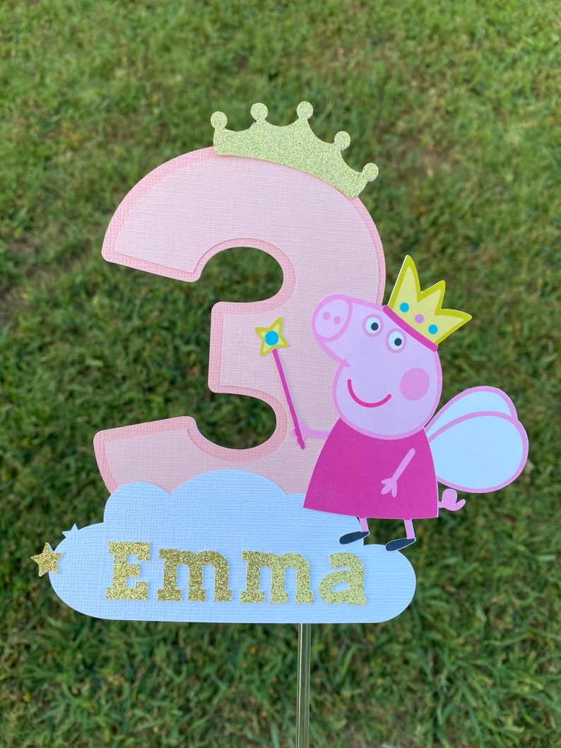 Peppa Pig Cake Topper Peppa Cake Topper Peppa Pig Birthday - Etsy