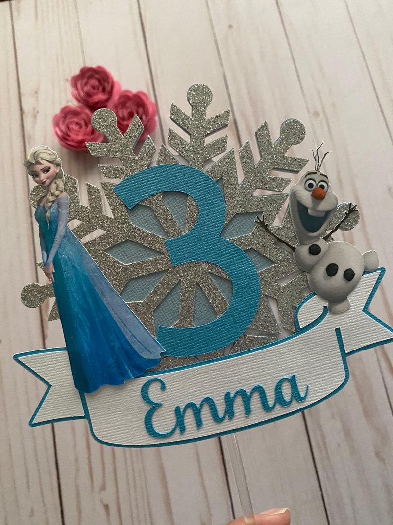 Frozen Cake Topper Elsa Cake Topper Frozen Birthday Frozen | Etsy