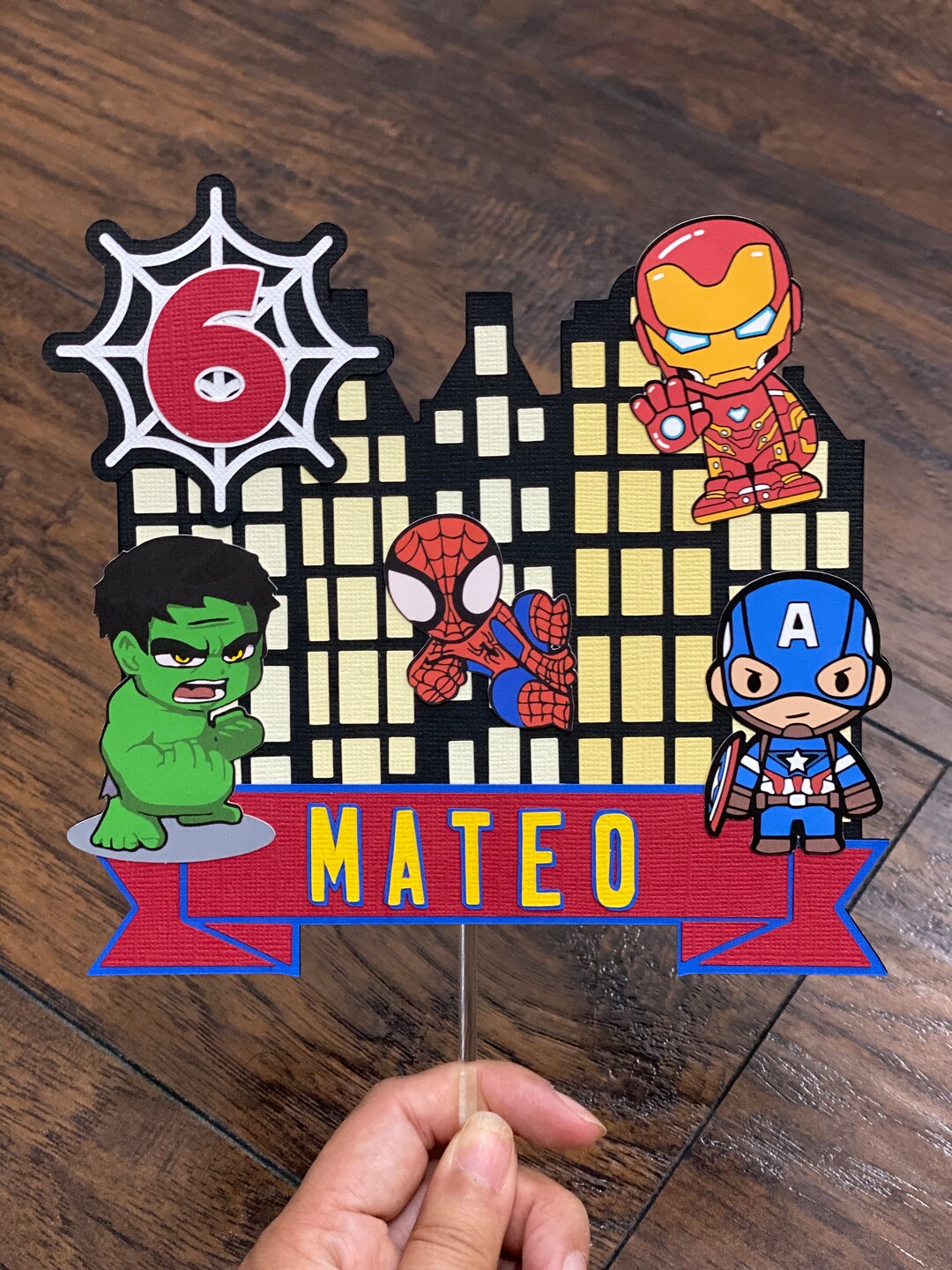 Super Hero Cake Topper, Super Hero Topper, Super Hero Theme Birthday ...