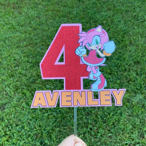 Amy Rose Cake Topper/ Sonic the Hedgehog Cake Topper/ Amy Rose - Etsy