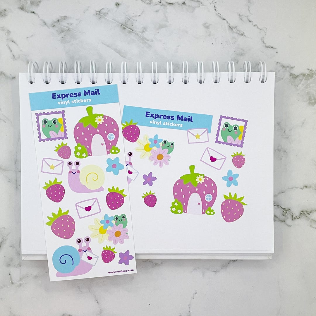 Express Mail Vinyl Sticker Sheet Handmade - Snail Mail Stickers ...