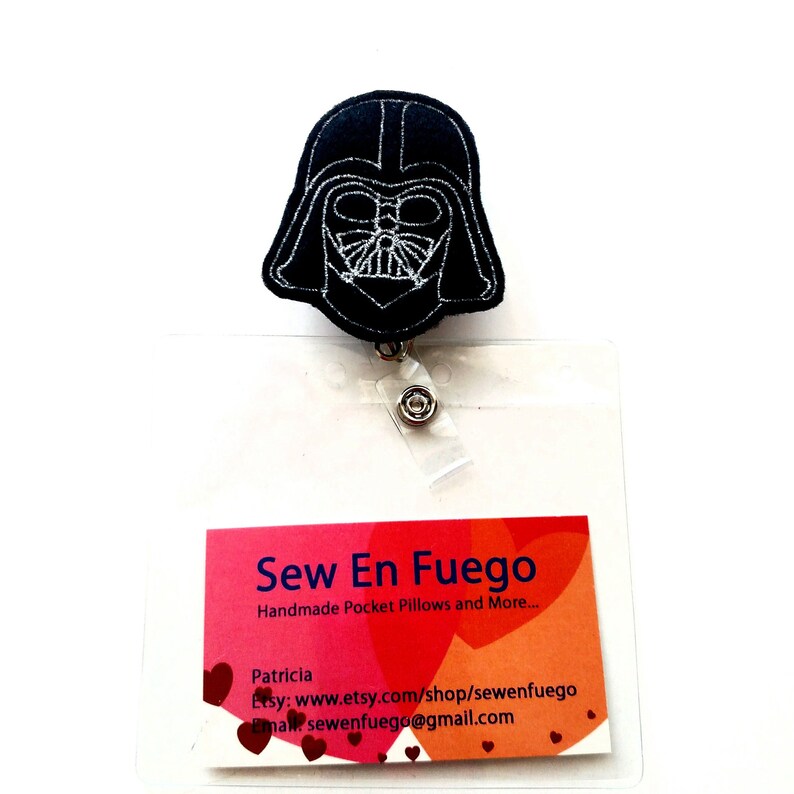 Darth Vader ID Badge Holder Star Wars Villain ID Badge - Etsy