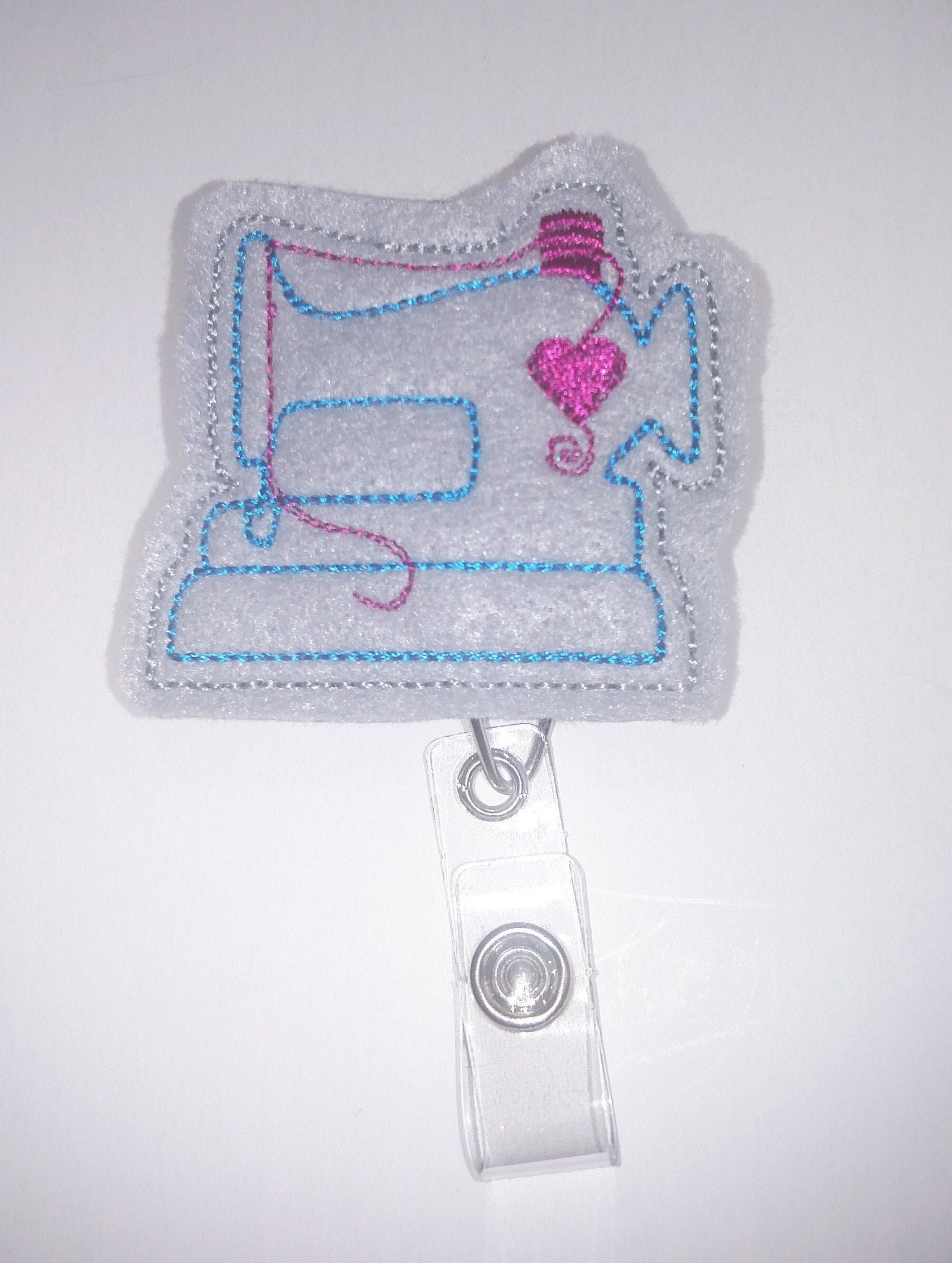 Sewing Machine Badge Holder ID Badge Holder Scissors Holder - Etsy