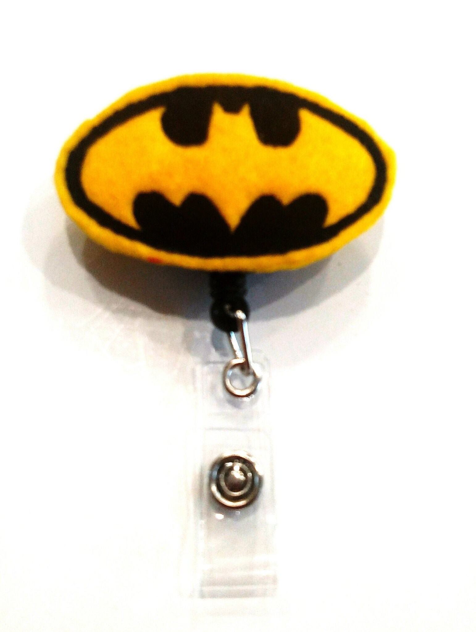 Batman Badge Holder ID Badge Holder Batman Badge Reel Dark | Etsy