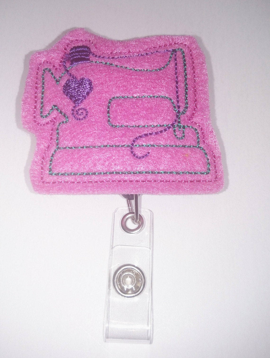 Sewing Machine Badge Holder ID Badge Holder Scissors Holder - Etsy