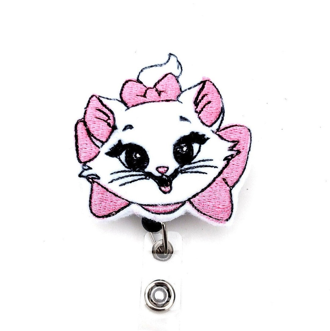 Marie Cat ID Badge Holder Aristocrats ID Badge Holder White - Etsy