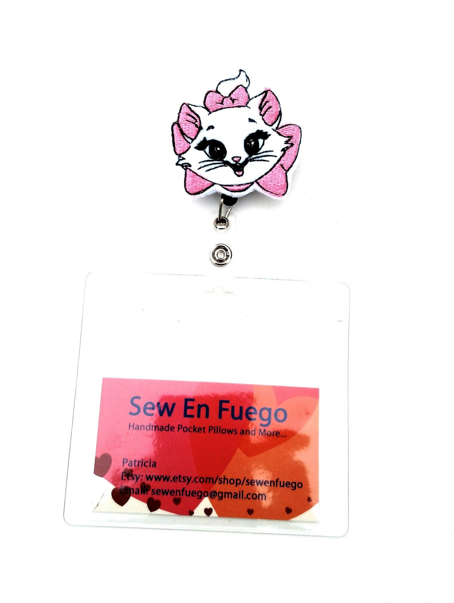 Marie Cat ID Badge Holder Aristocrats ID Badge Holder White - Etsy