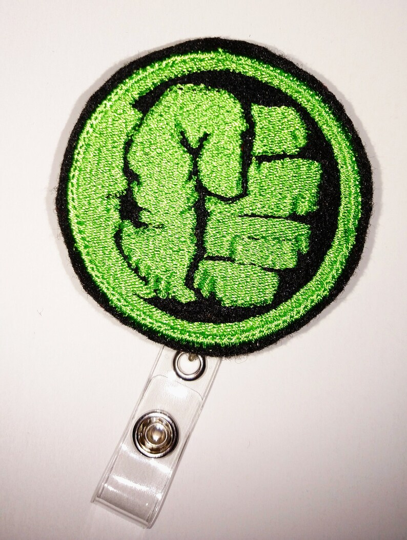 Hulk Badge Holder ID Badge Holder Avenger Badge Reel Badge | Etsy