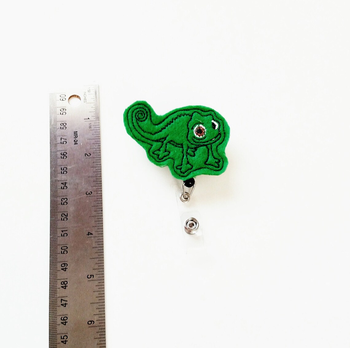 Pascal ID Badge Holder Tangled ID Badge Reel Chameleon Badge - Etsy