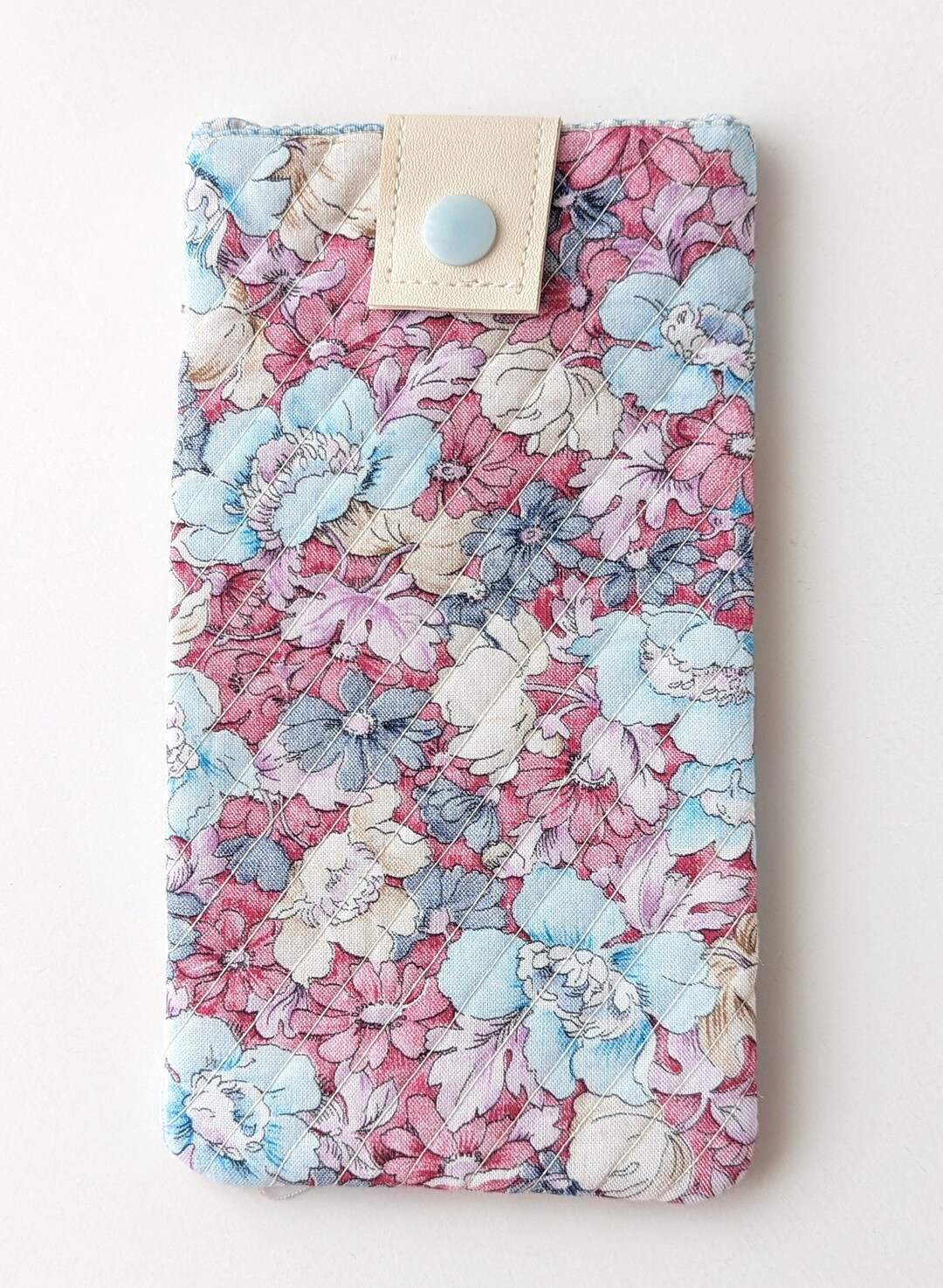 Elegant Flowers Eyeglass Case, Handmade, Quilted, Sunglasses Pouch ...