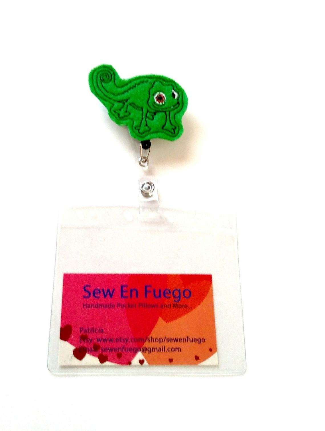 Pascal ID Badge Holder Tangled ID Badge Reel Chameleon Badge - Etsy