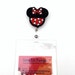 Red Minnie ID Badge Holder, Badge Reel With Clip, Felt Retractable ID ...
