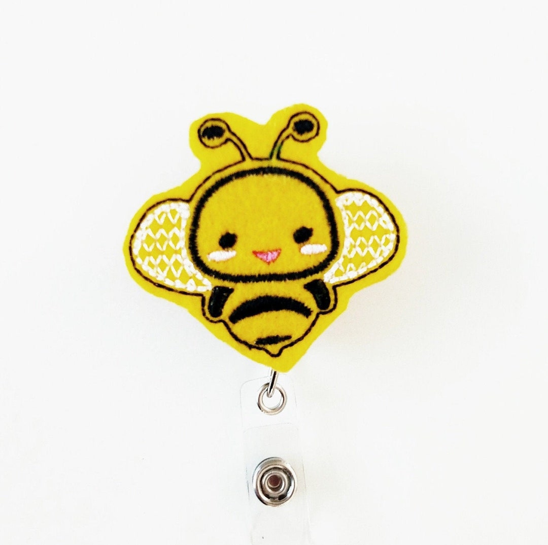 Cute Bee Badge Holder Bumble Bee ID Badge Holder Badge Reel - Etsy