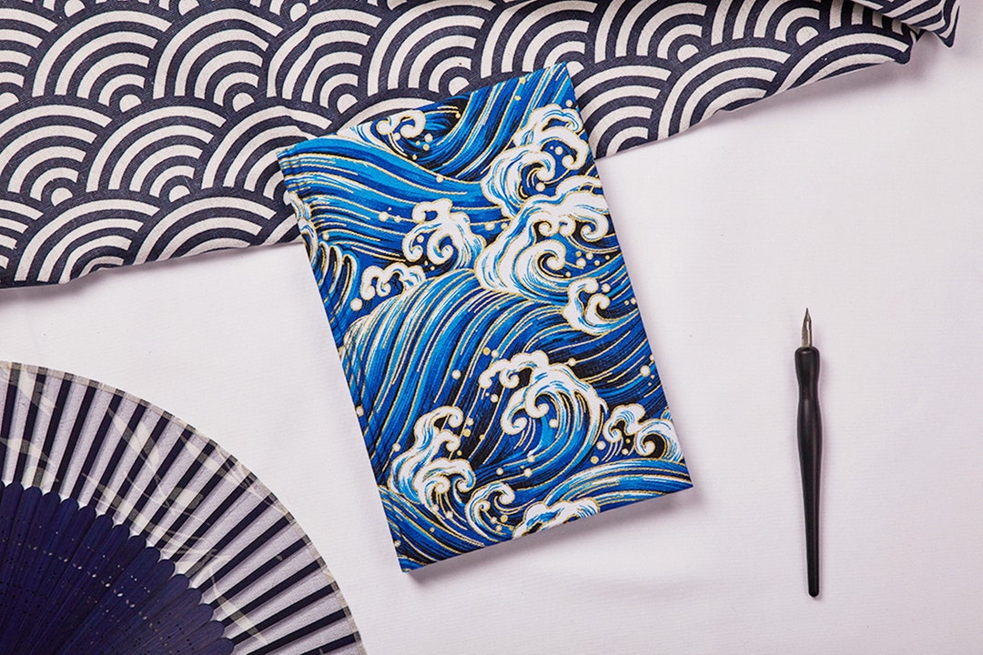 Japanese Style A5 Writing Journal Handmade Portable Notepad Floral ...