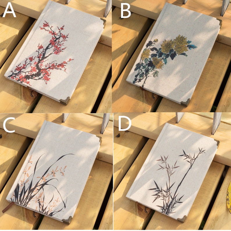 Floral Notebook A5 Journal Floral Notebook Floral Stationery | Etsy