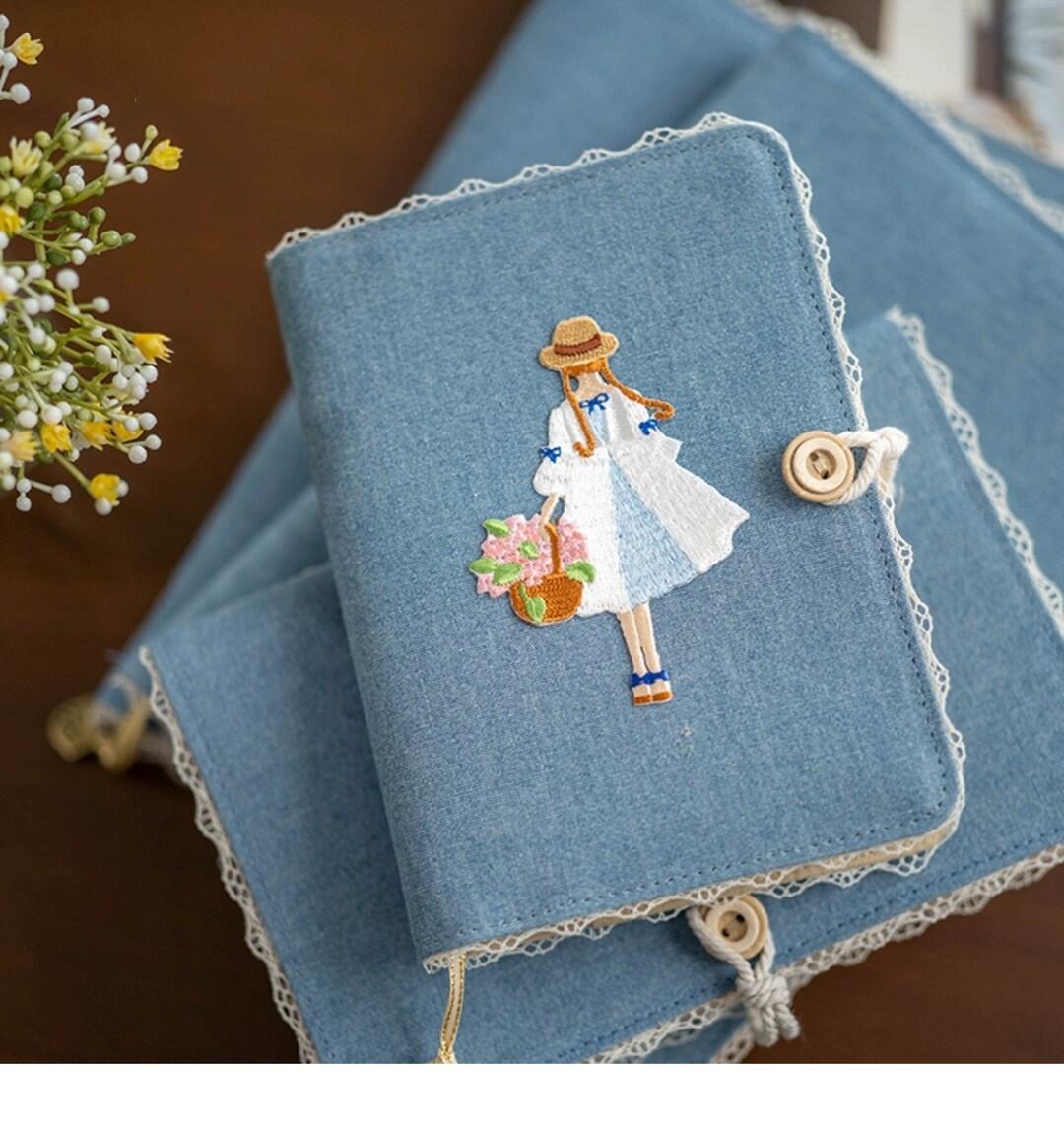 A6 A5 Journal Handmade Portable Notepad Floral Refilled Notebook Dairy ...