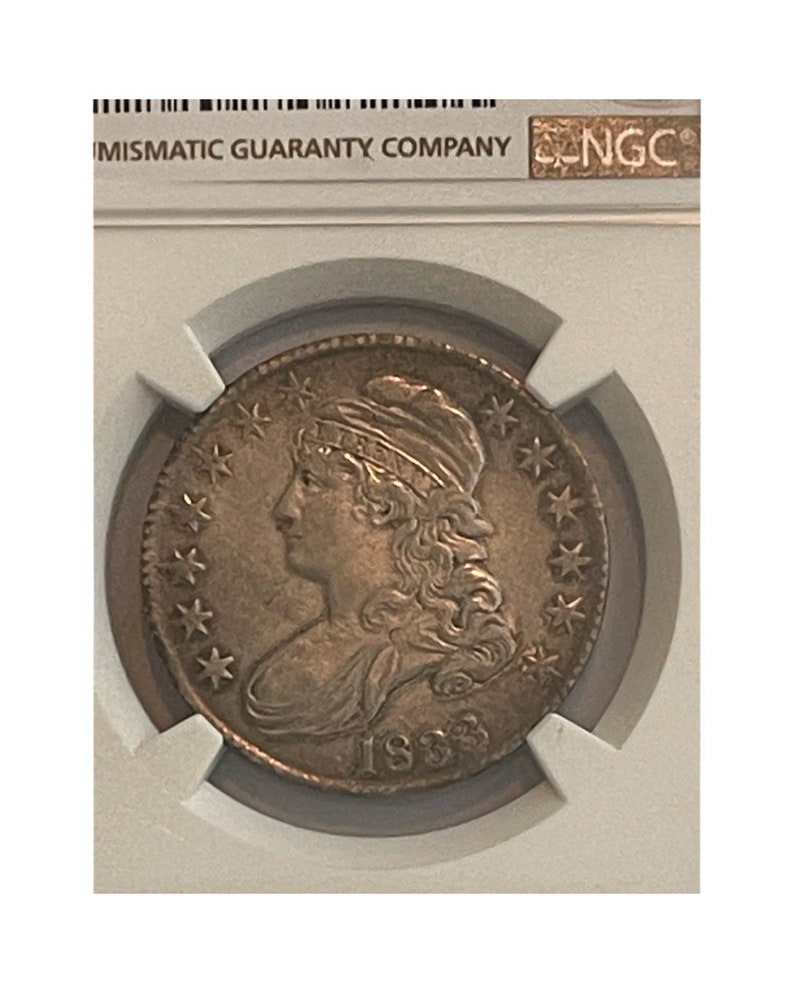 1833 Capped Bust Silver LETTERED Half Dollar 50c NGC AU - Etsy