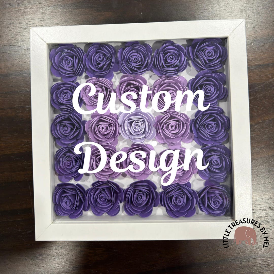 Personalized Paper Rose Shadowbox Frame: Wedding, Birthday Keepsake - Etsy