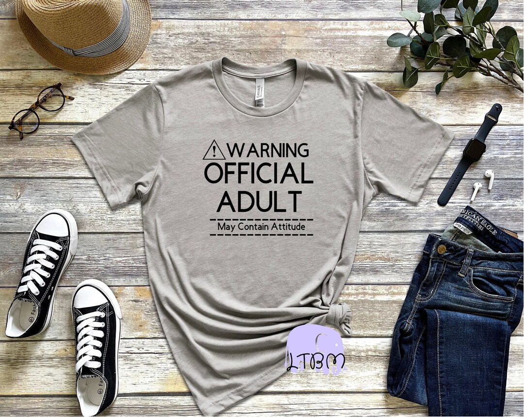 Warning Official Adult T-shirt Unisex 18th Birthday Adult Shirts - Etsy