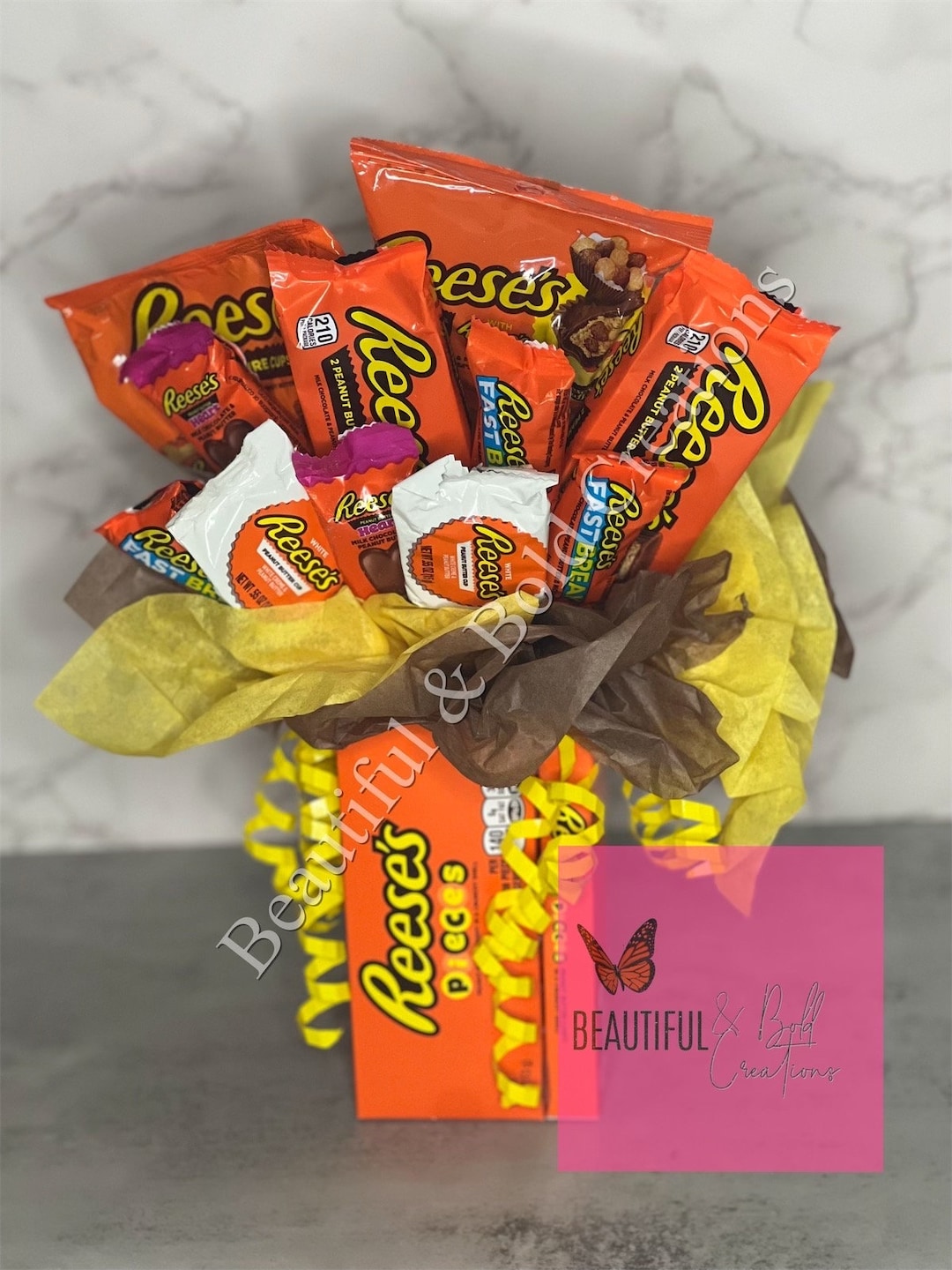 Reese’s Peanut Butter Candy/snack Bouquet Valentine’s Day Birthday Gift ...