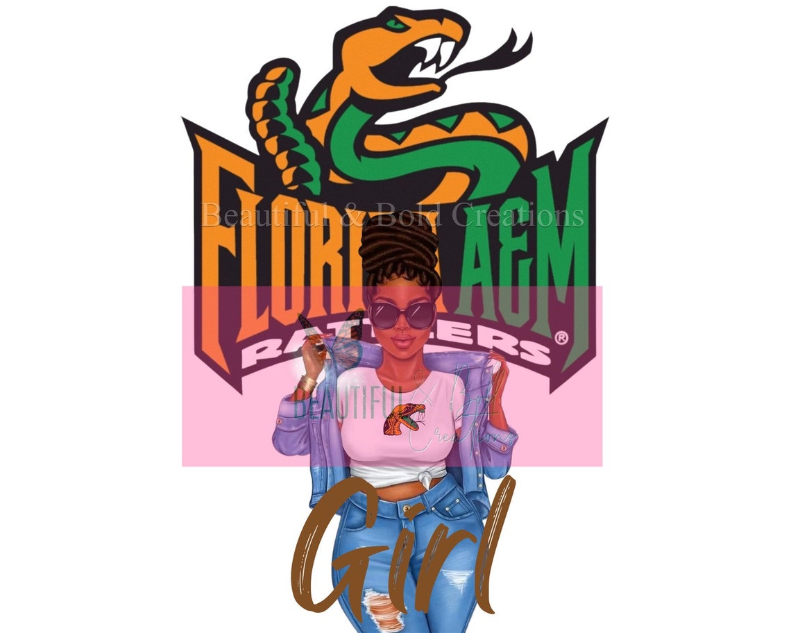 HBCU FAMU Girl PNG Sublimation Tumbler Wrap Diseño de camiseta - Etsy ...