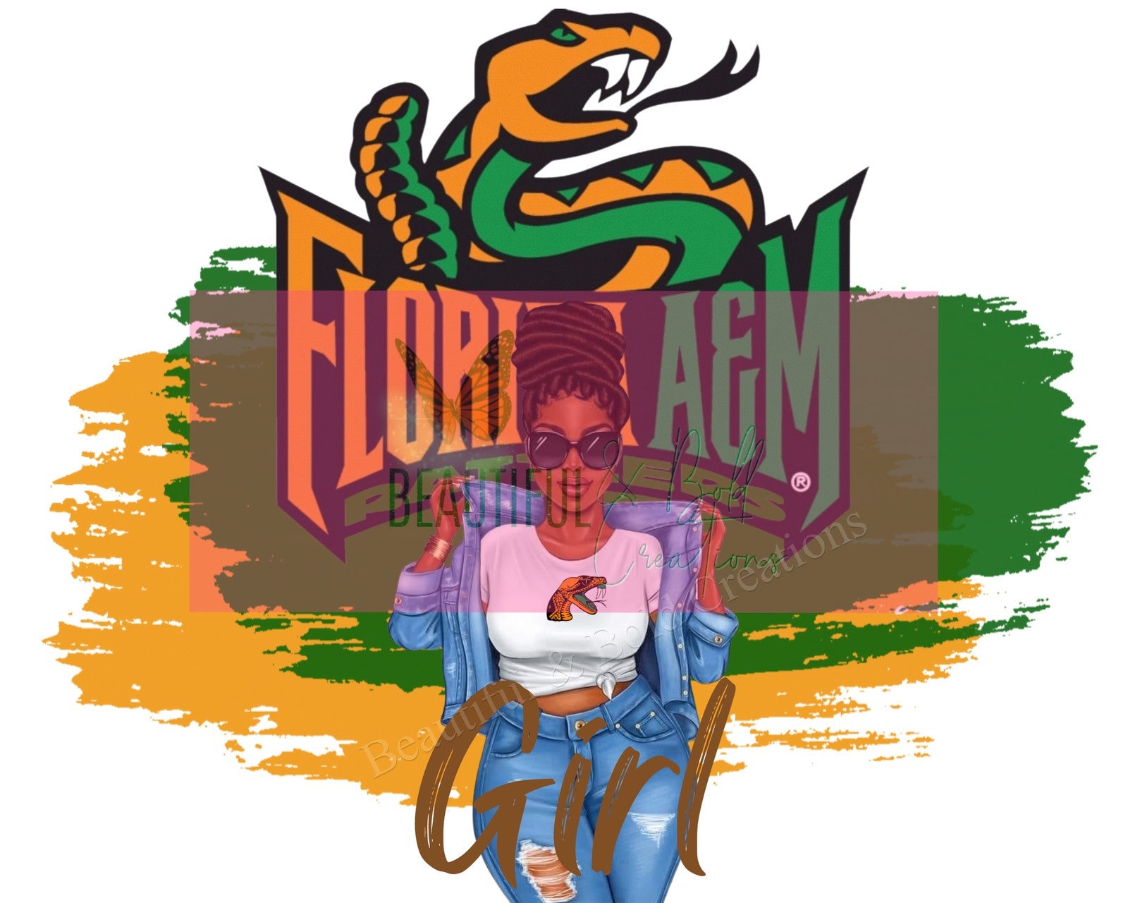 HBCU FAMU Girl PNG Sublimation Tumbler Wrap T-shirt Design - Etsy.de