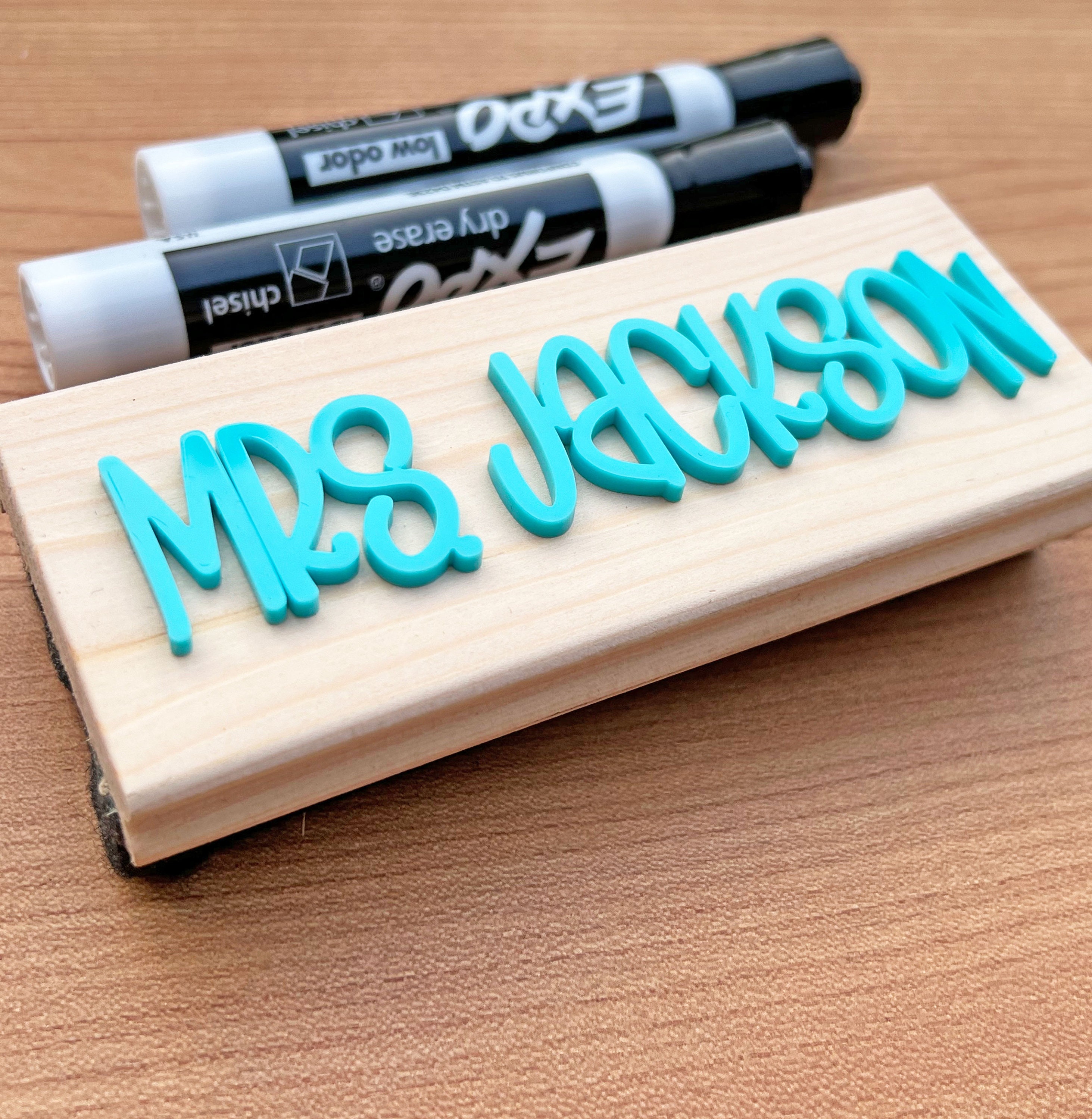 Personalized Whiteboard Eraser With Markers, Back to School Teacher ...