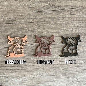 Highland Cow Tumbler Topper, Stanley Cup Tag for H2.0 Thirst Quencher ...