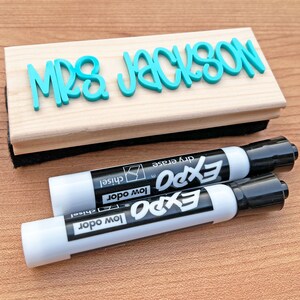 Personalized Whiteboard Eraser With Markers, Back to School Teacher ...