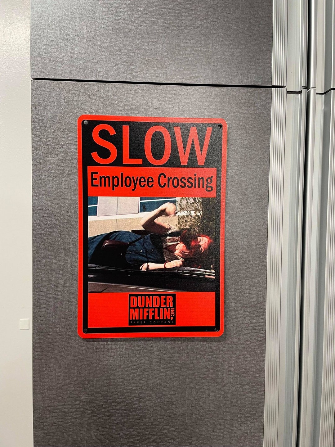 The Office Metal Sign - Slow Sign - Meredith - Dunder Mifflin Parking ...