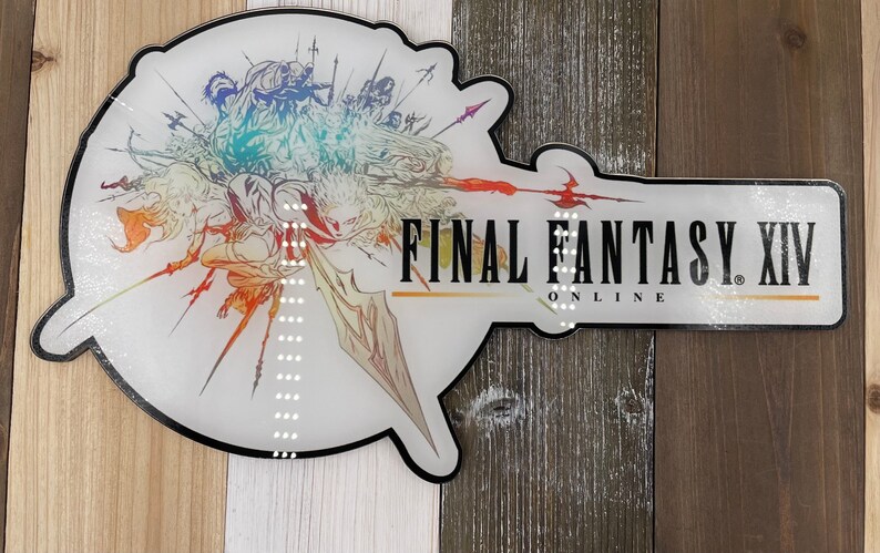Final Fantasy 14 Logo Wall Decor Final Fantasy Online - FFXIV Logo ...