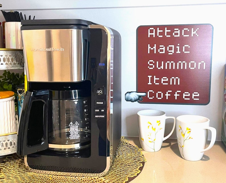 Final Fantasy Menu Wall Decor - Bedroom Decor - Final Fantasy Battle ...