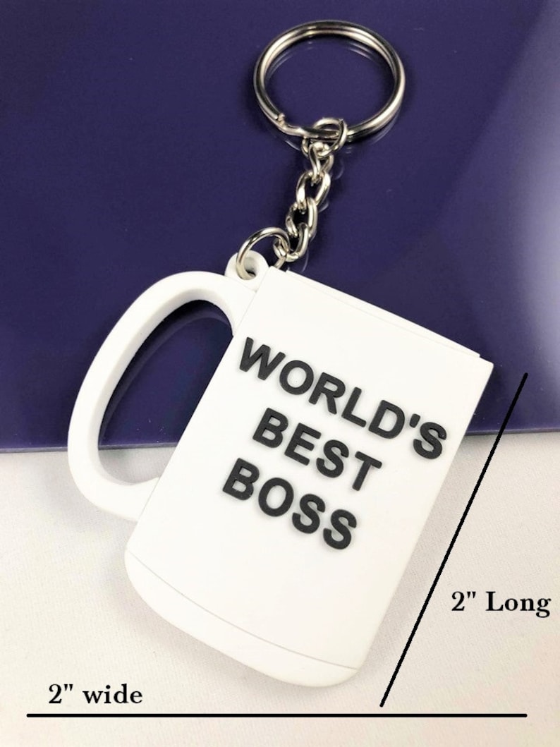 The Office Key Chain World's Best Boss Mug Keychain - Etsy