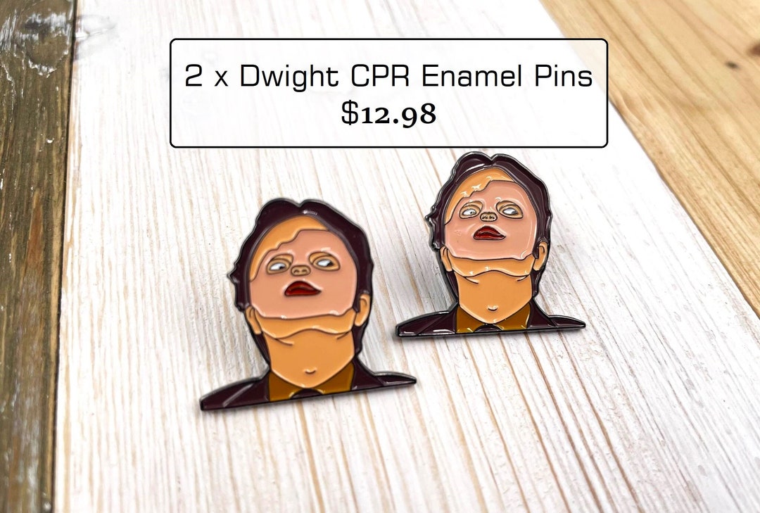 2 CPR Dwight Enamel Pins - Dwight Schrute - the Office Enamel Pin ...