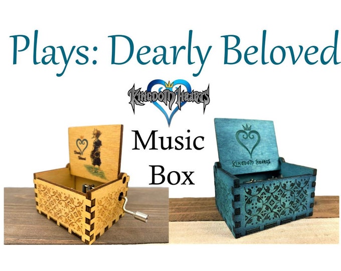 Kingdom Hearts Music Box: Dearly Beloved - Custom Engraved Personalized ...