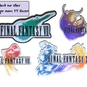 Final Fantasy 8 Logo Wall Decor - Squall Leonhart - Gunblade - FF8 Logo ...