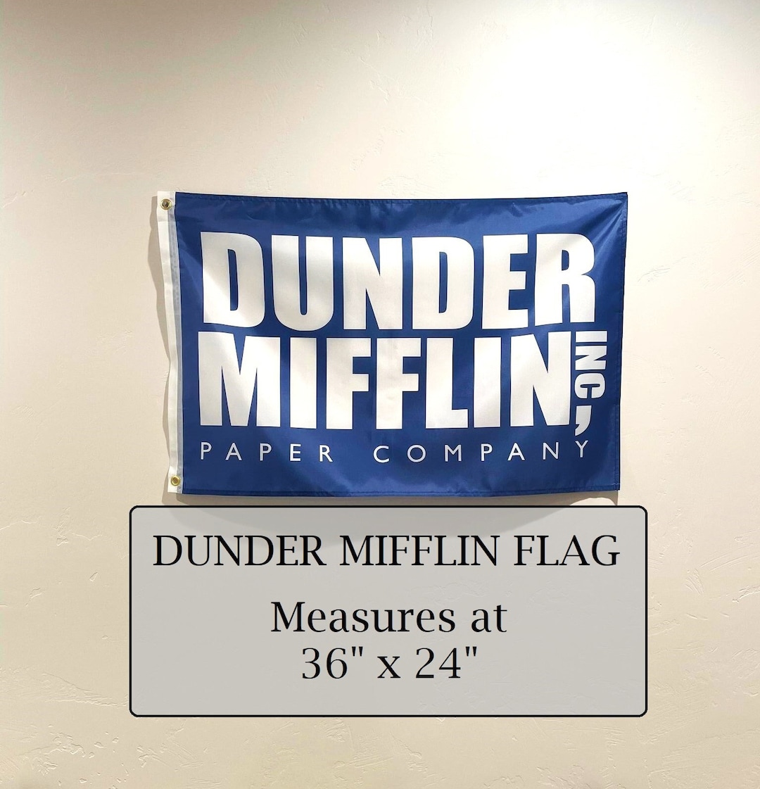 Dunder Mifflin Flag - Dunder Mifflin Logo - Dunder Mifflin Banner - the ...